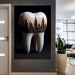 Embossed City Detailed Tooth Dentist Canvas WALL Art, Dental Clinic ...