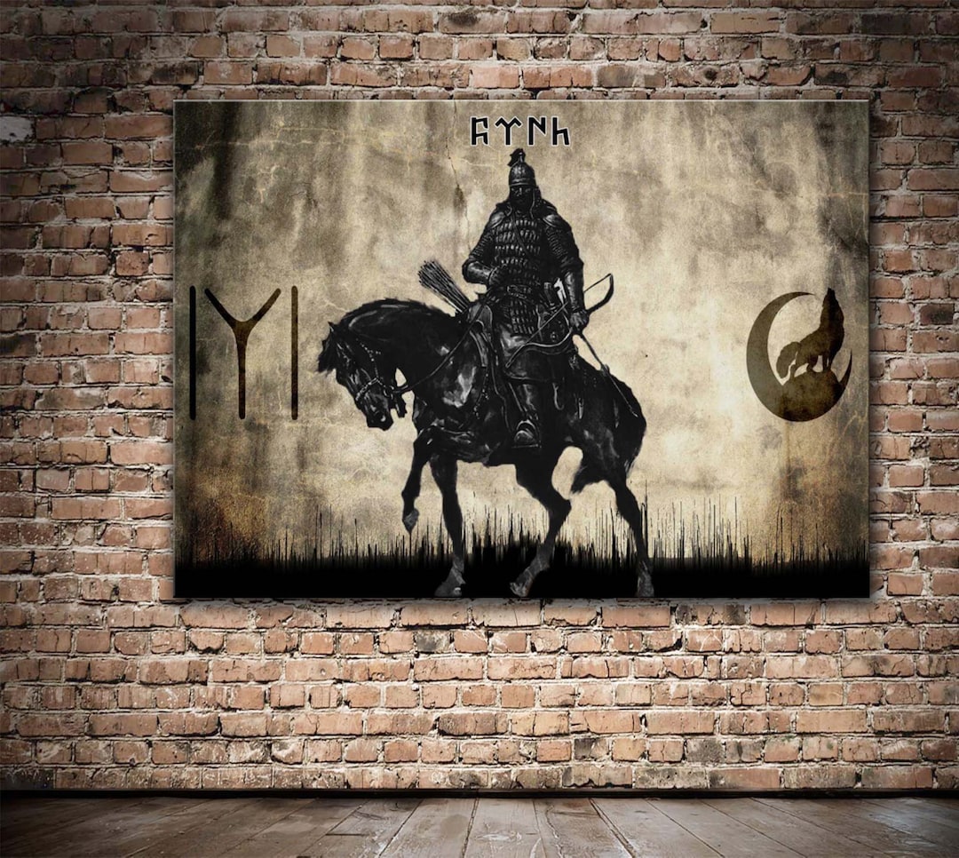 Kayı, Warrior, Turkish Cavalry, Kayı Wall Art , Turkish Warrior Wall ...