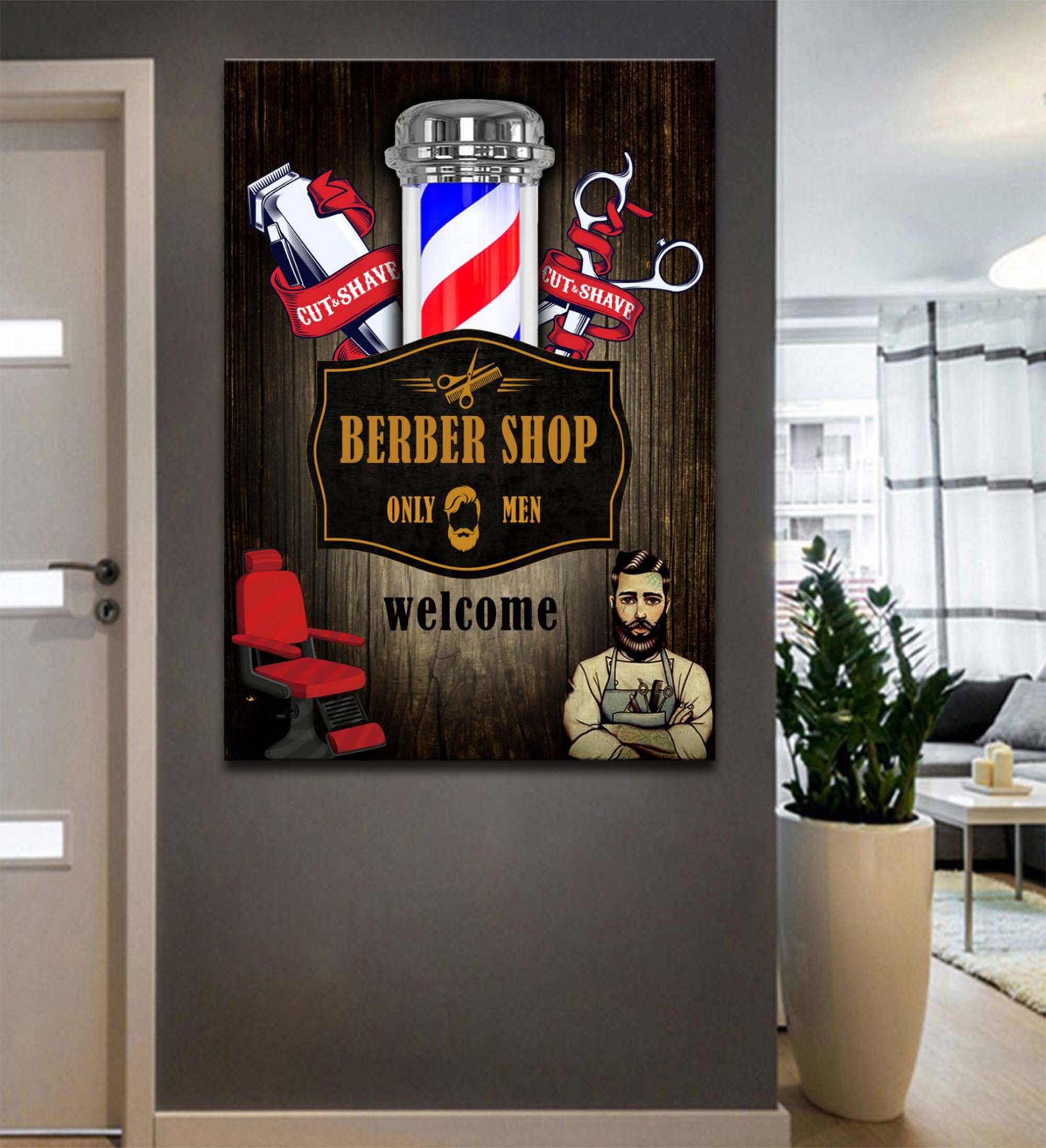Barbershop Decoration Barbershop Canvas Wall Art - Etsy