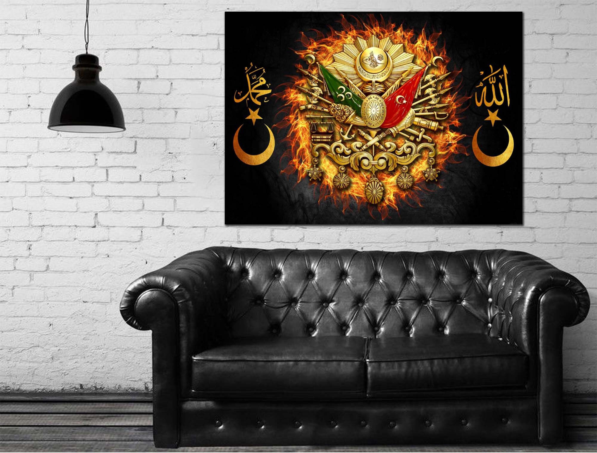 Ottoman Coat of Arms, Kayı, Allah, Muhammed , Ottomans, Turks Wall Art ...