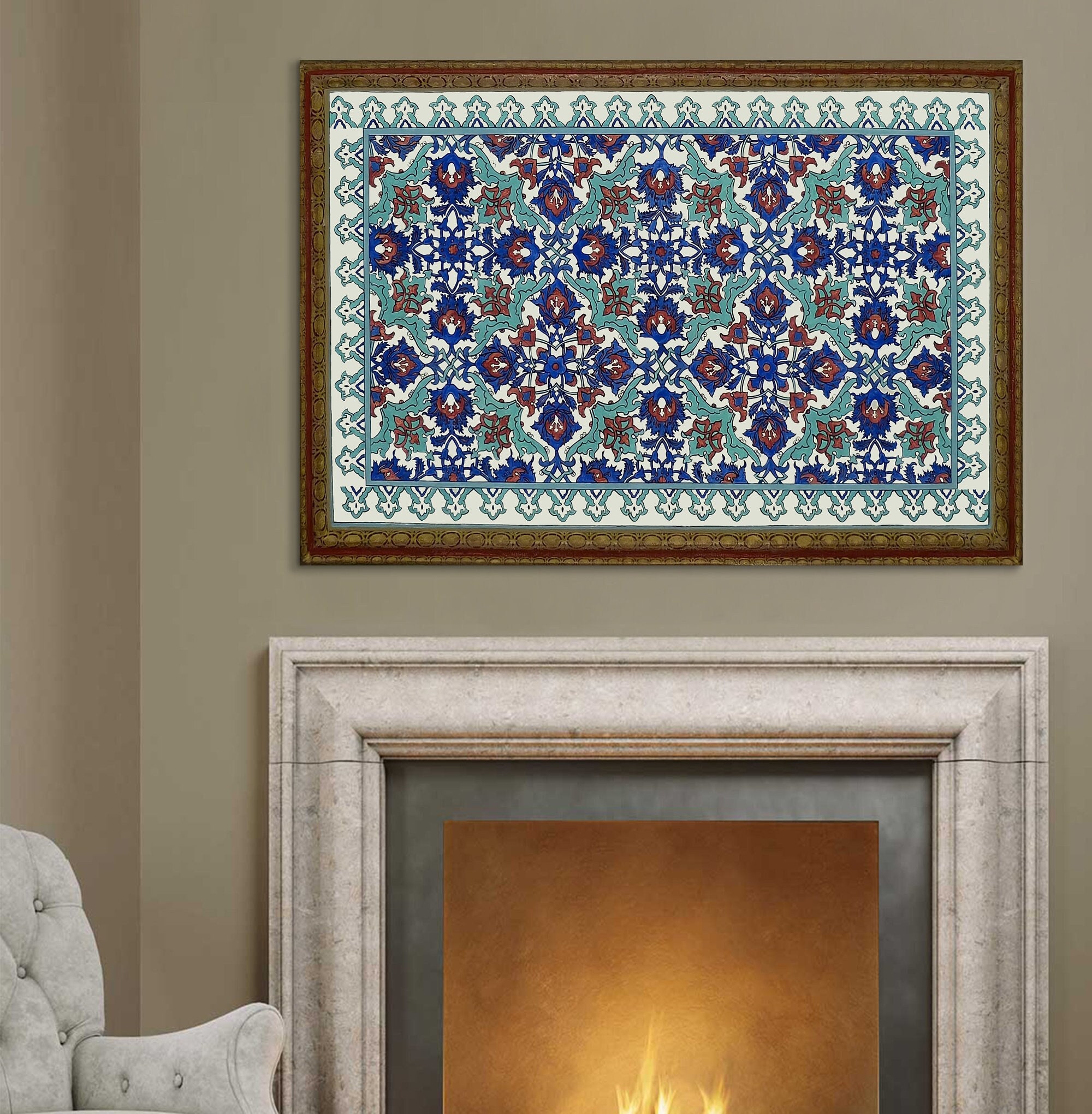 Çini Art, Turkish Tile Art, Patterns on the Ceiling of Topkapi Palace ...