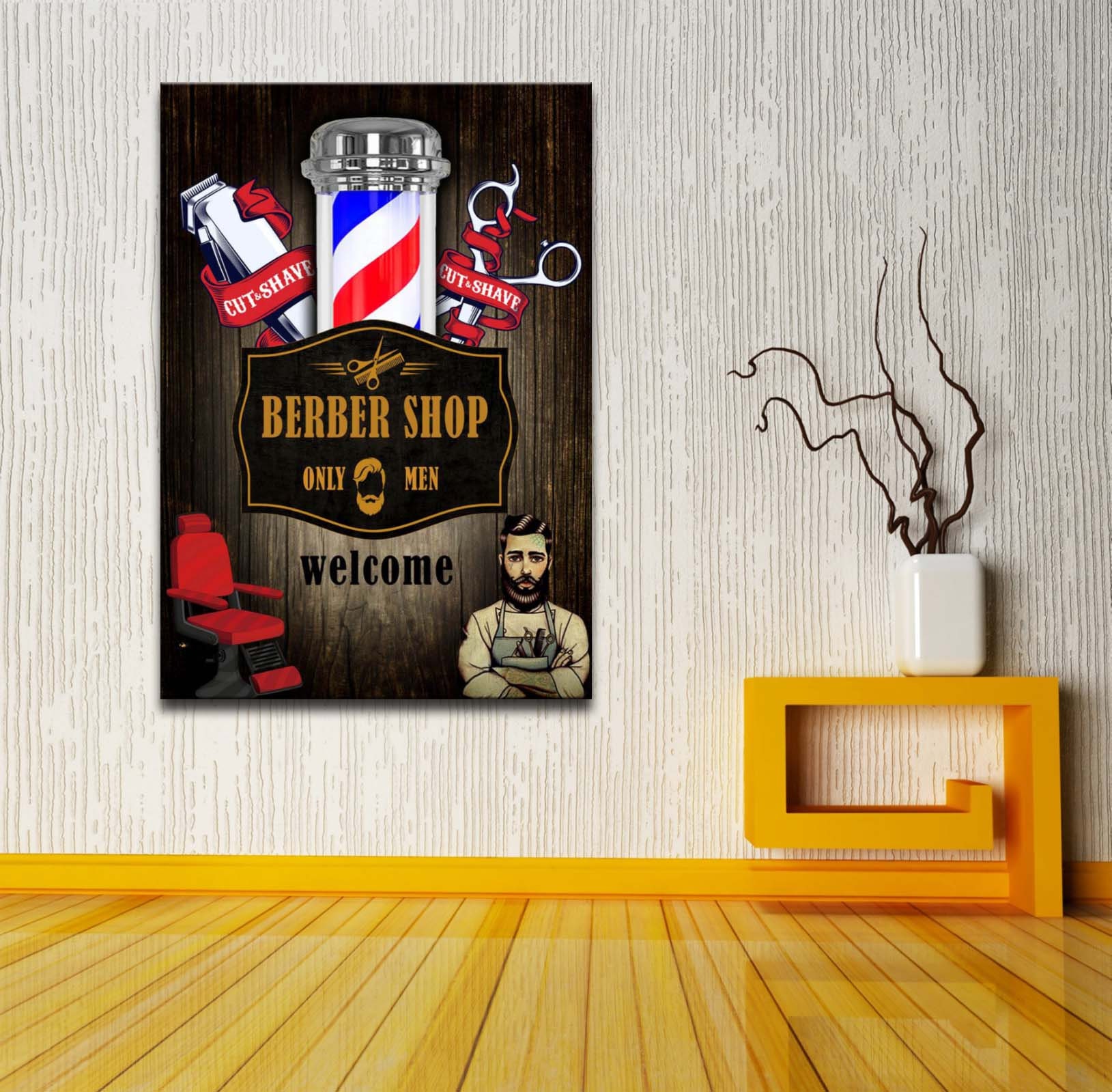 Barbershop Decoration Barbershop Canvas Wall Art - Etsy