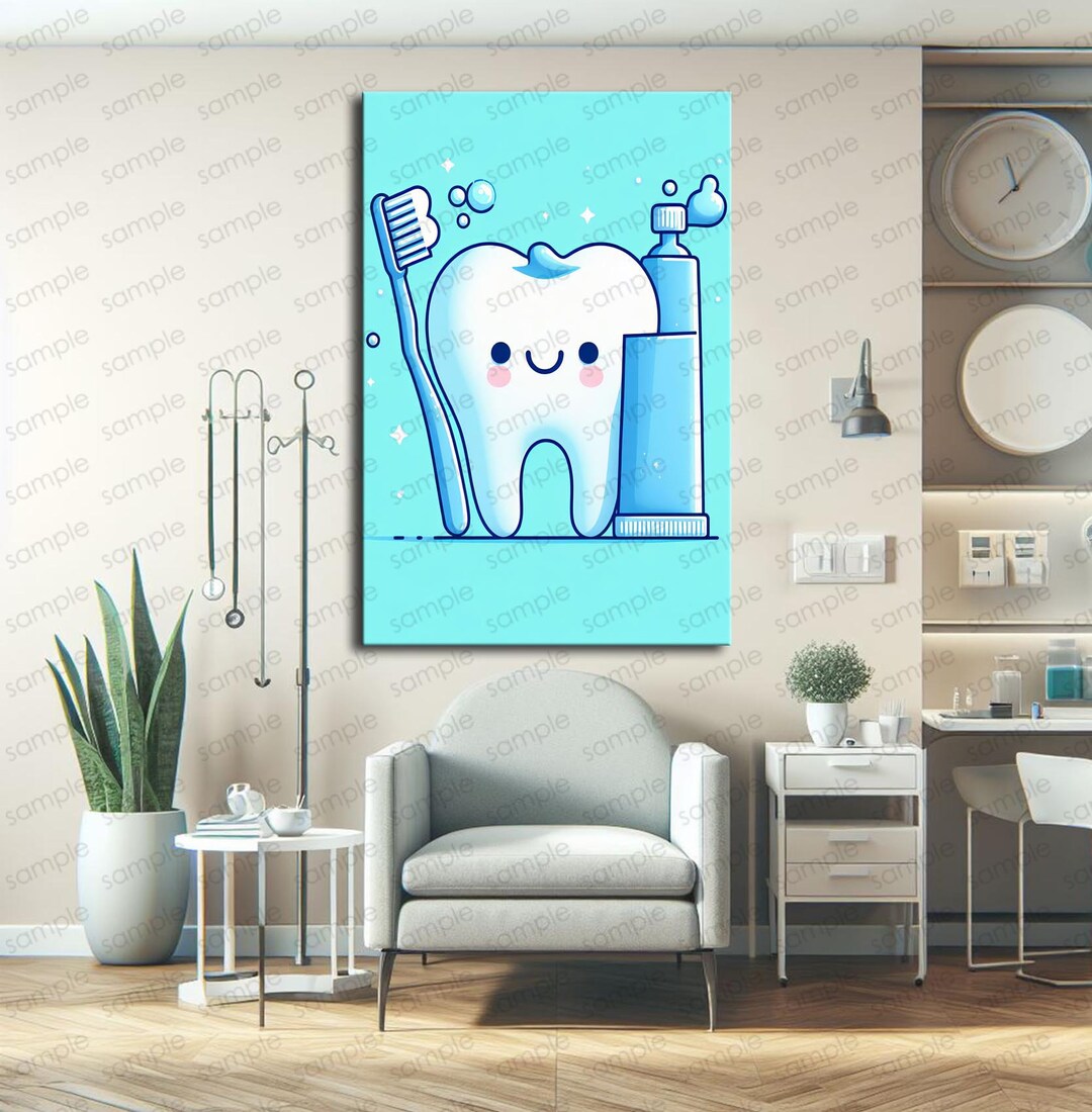 Smiling Cute Decorative Molar Tooth Dental Decorative Abstract Dentist ...