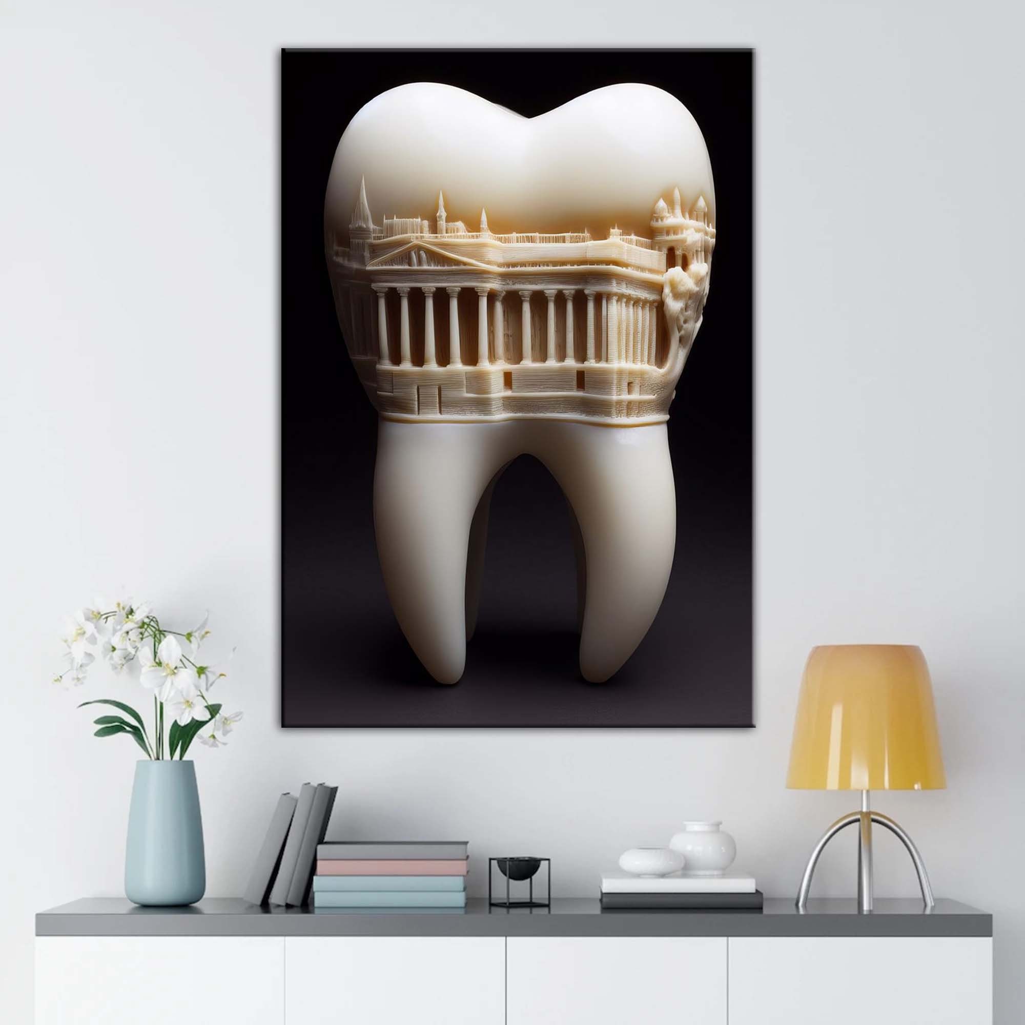Ancient Roma Inside Tooth Dentist Canvas WALL Art, Dental Clinic, Tooth ...