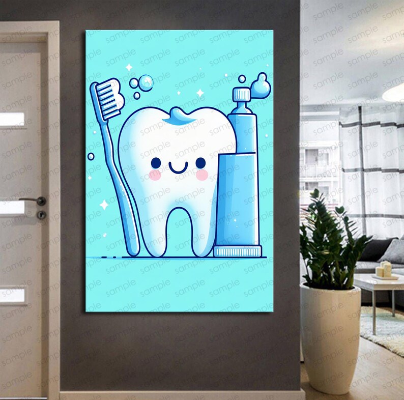 Smiling Cute Decorative Molar Tooth Dental Decorative Abstract Dentist ...