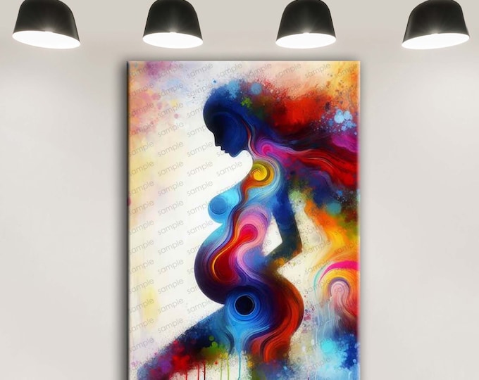 Pregnant Mom Design Doctor and Hospital Decor Canvas Wall Art, Doctor ...