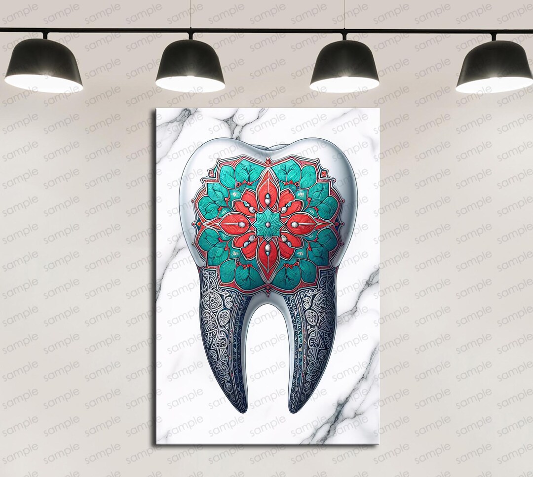 Traditional Design Special Tile Abstract Dental Canvas Wall Art ...