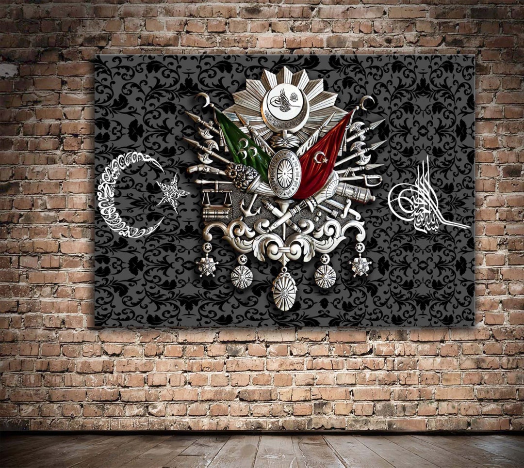 Ottoman Coat of Arms Wall Art, Ottoman Coat of Arms, Ottomans Tugra ...