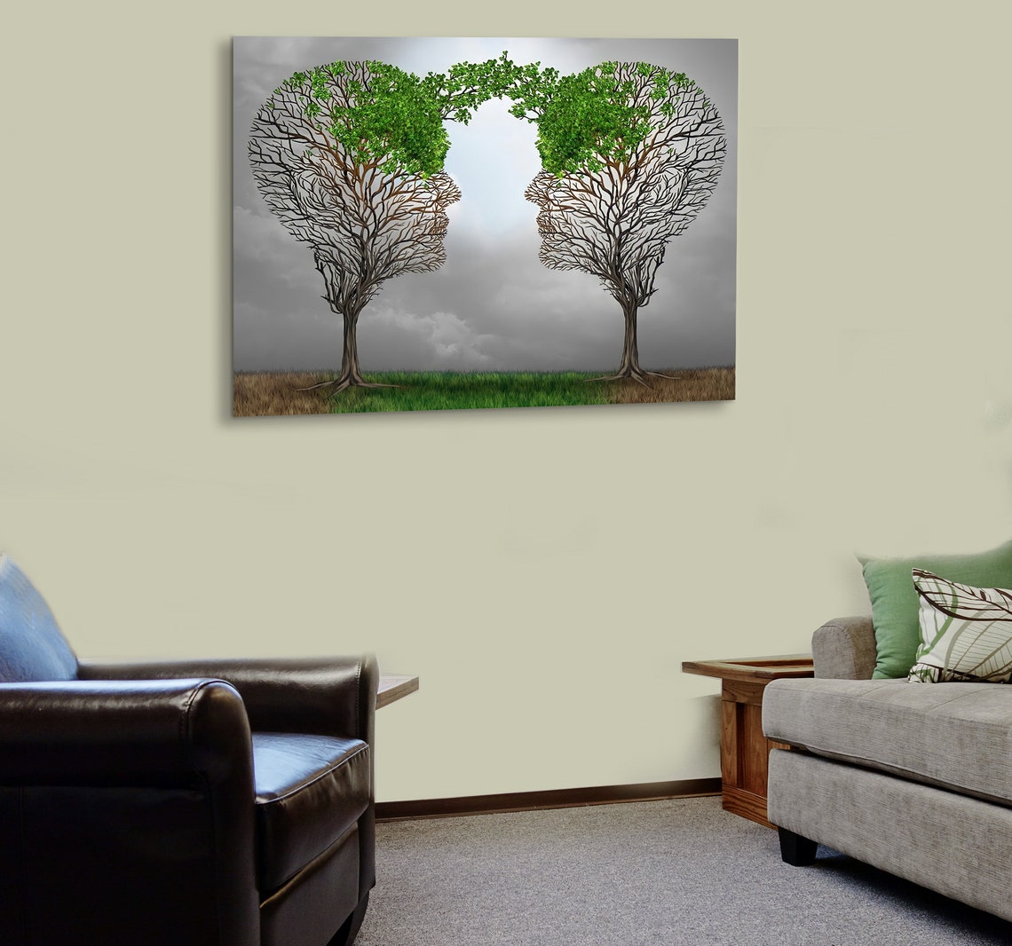 Psychology Decor, Psychotherapy, Therapy Room, Consuelor Office Canvas ...