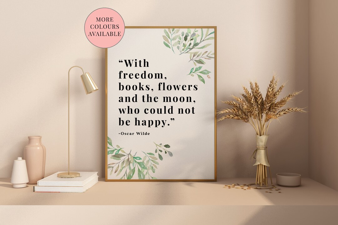 Oscar Wilde Quote Print | Inspirational Quote | Typography Print ...