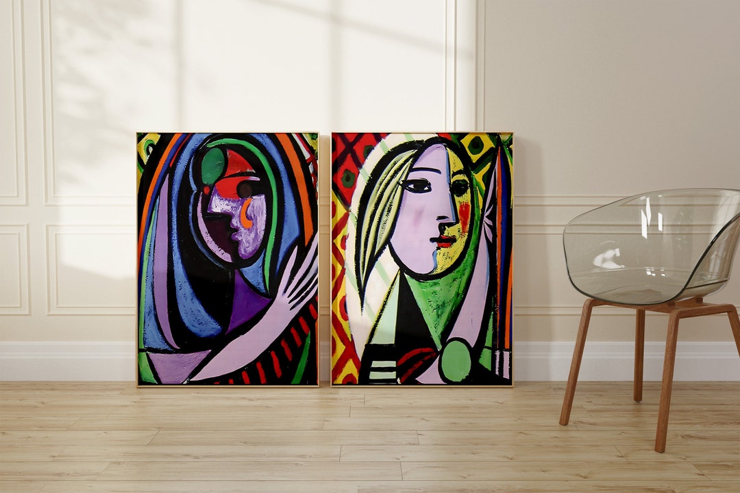 Set of 2 Picasso Girl Before A Mirror Prints, Modern Abstract Gallery ...
