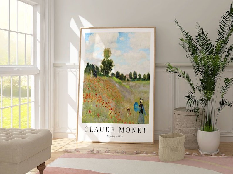 Claude Monet Poppies Print, Impressionist Wall Art, Fine Art ...