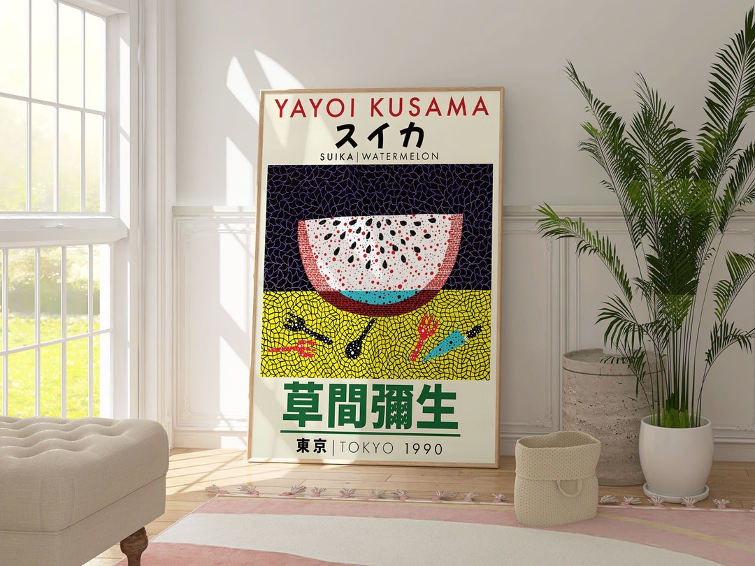 Yayoi Kusama Watermelon Abstract Geometric Print, Pattern Design Poster ...