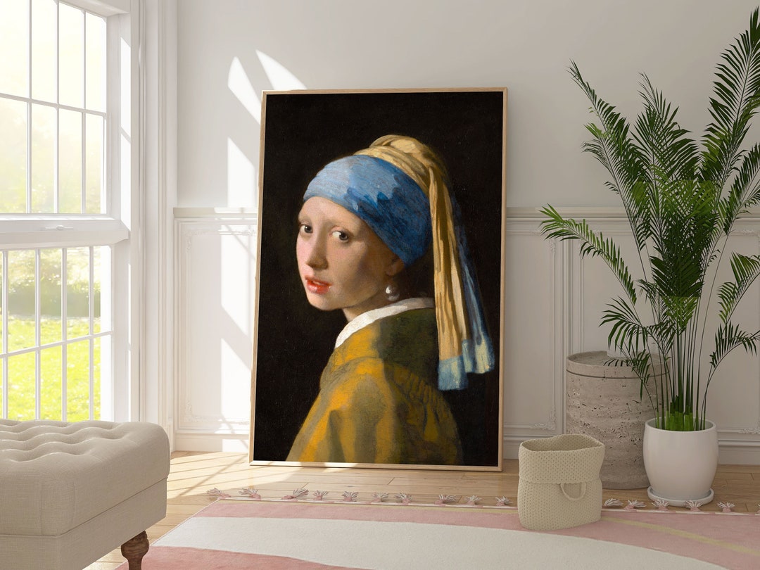 Vermeer Girl With Pearl Earring Poster, Famous Painting Art Print ...