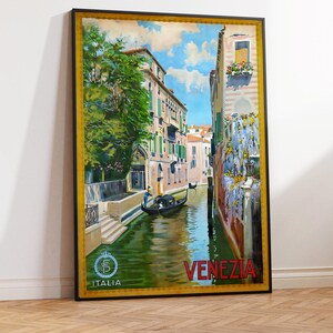 Visit Venice Italy Art Print, Travel Poster, Beautiful Venice Landscape ...