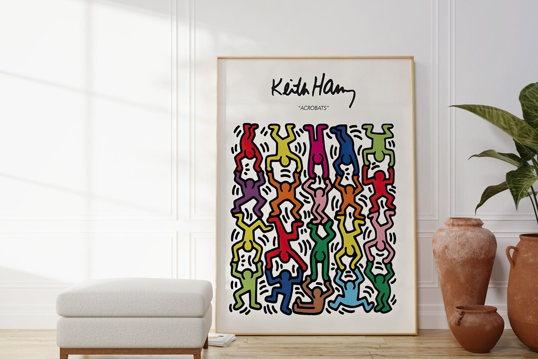 Keith Haring Acrobats Digital Download Print, Modern Pop Art Poster ...