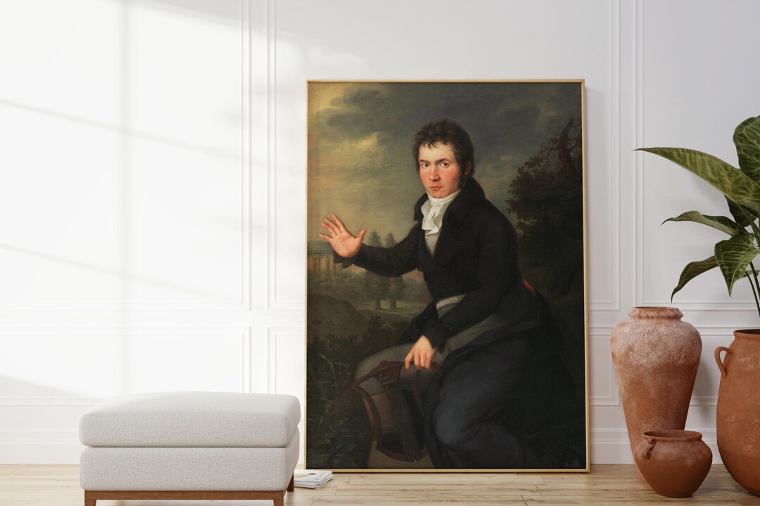 Ludwig Van Beethoven Portrait Poster, Young Beethoven Print, Classical ...