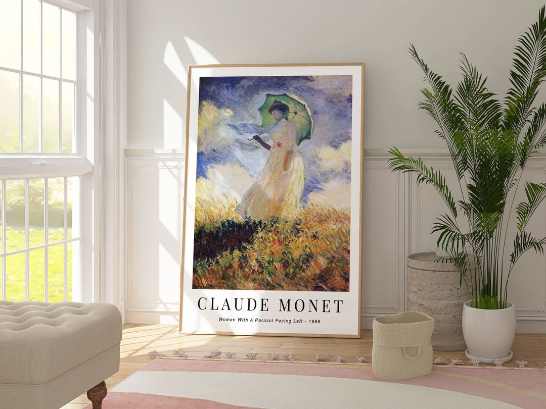 Claude Monet Woman With a Parasol Print, Popular Painting, Modern ...