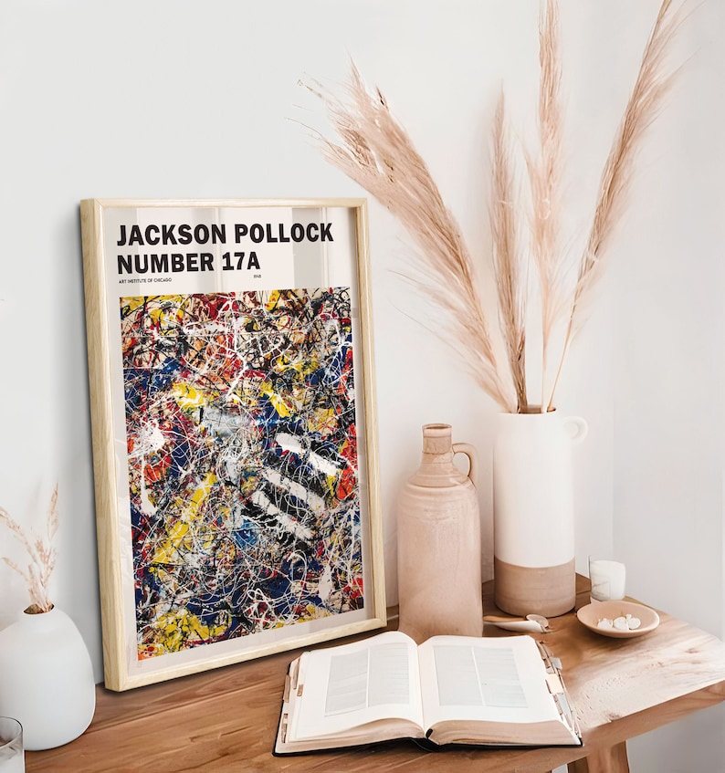 Jackson Pollock Number 17A Print, Abstract Expressionism Wall Art ...