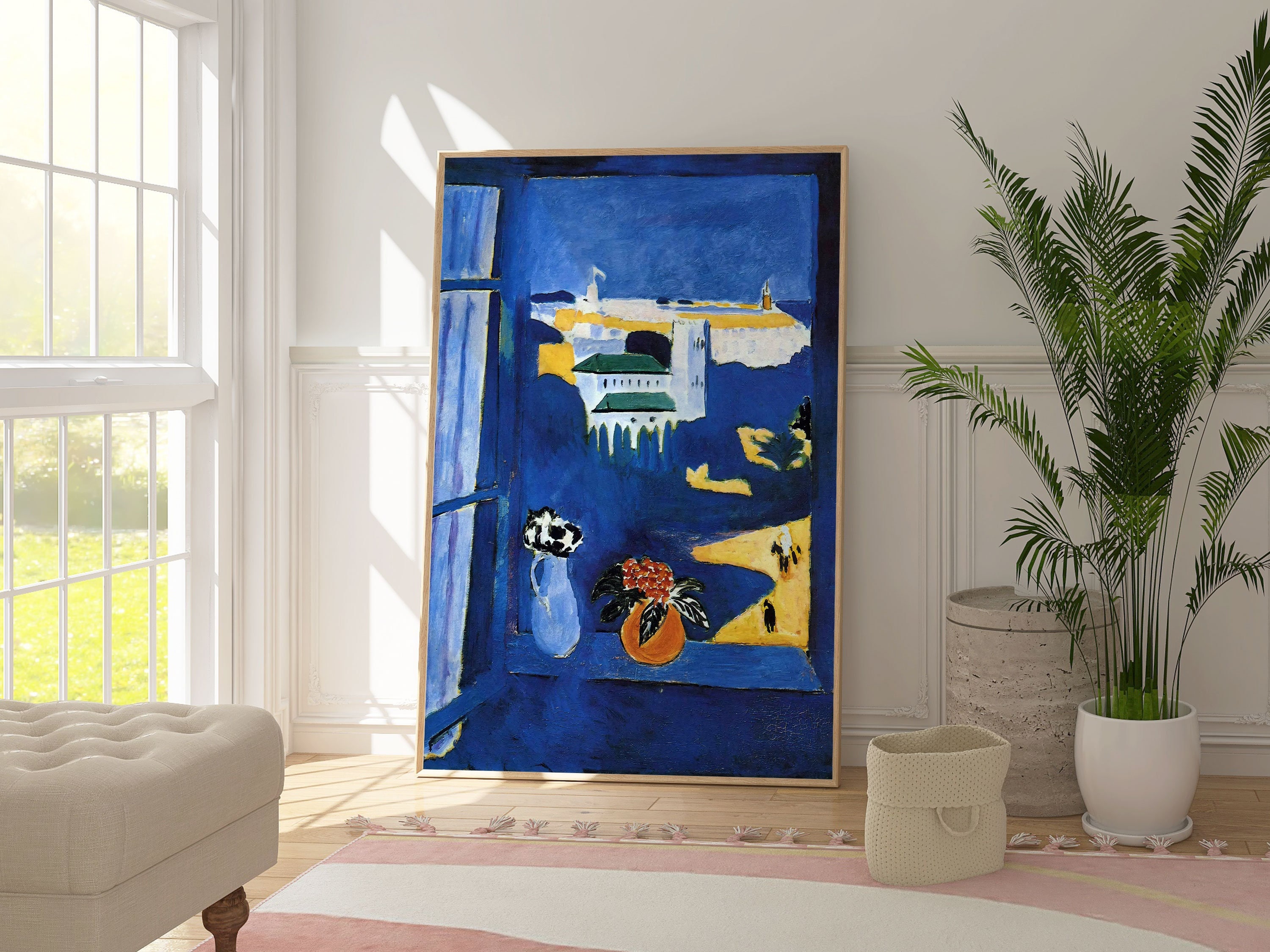 Henri Matisse Window at Tangier Print, Modern Blue Wall Poster ...
