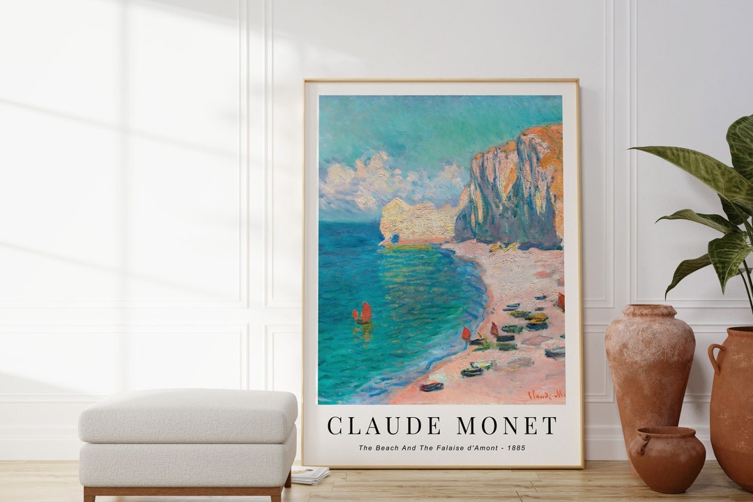 Claude Monet the Beach Poster, Coastal Landscape Art Print, Popular ...