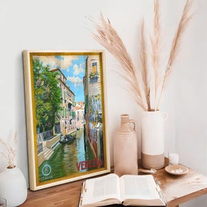 Visit Venice Italy Art Print, Travel Poster, Beautiful Venice Landscape ...