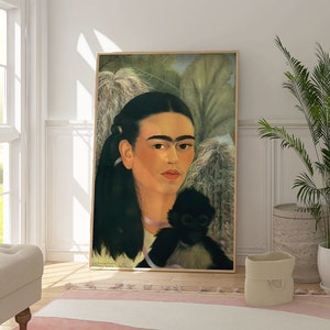 Frida Kahlo Selbstporträt Poster, Natürliche Wand Kunst, Künstlerin ...