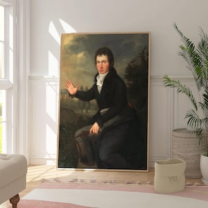 Ludwig Van Beethoven Portrait Poster, Young Beethoven Print, Classical ...