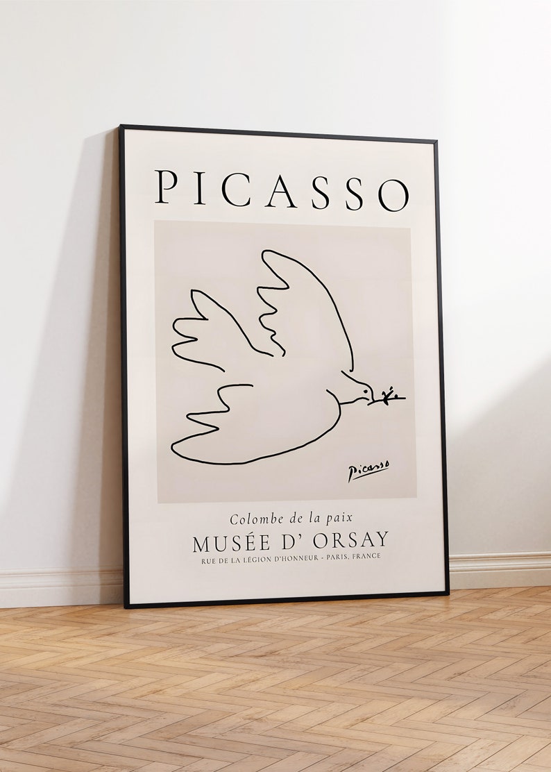 Picasso Dove of Peace Art Print, Modern Gallery Wall Decor - Etsy