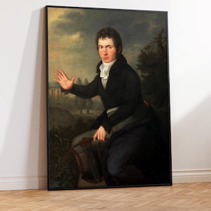 Ludwig Van Beethoven Portrait Poster, Young Beethoven Print, Classical ...