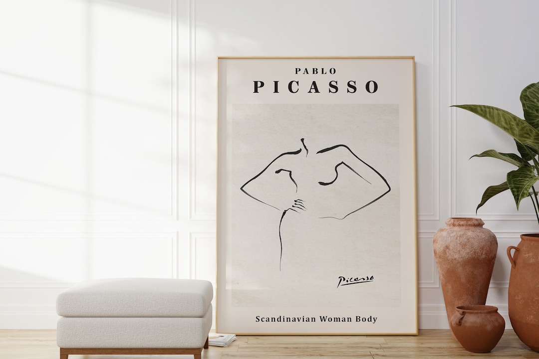 Pablo Picasso Scandinavian Woman Body Print, Elegant Fine Art Poster ...