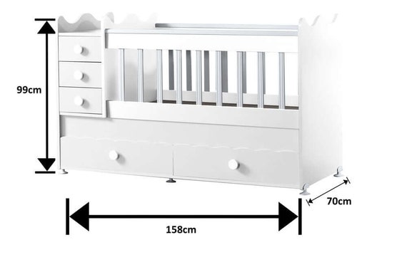 Baby Cot Bed With Storage