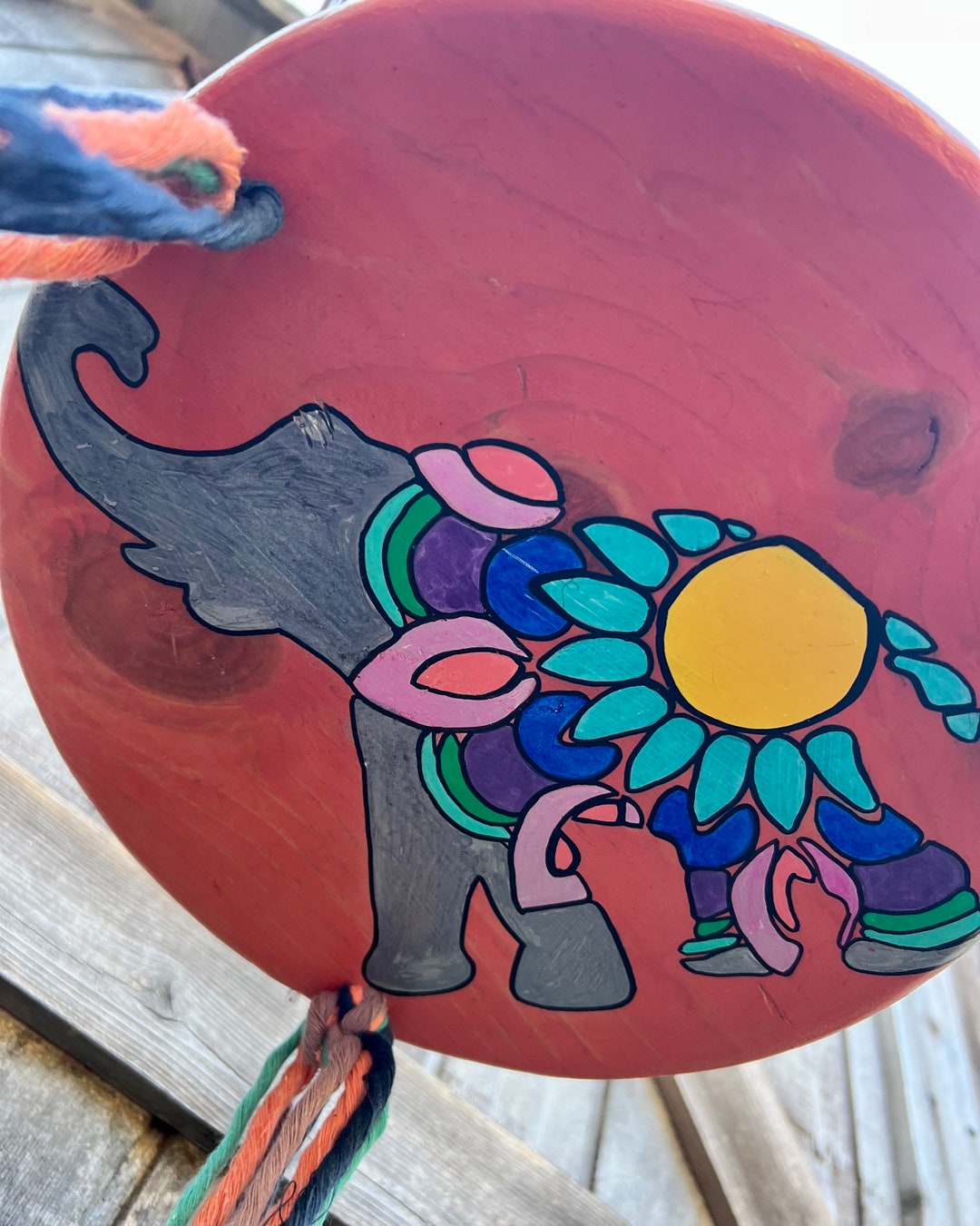 Coral Elephant Hanger Plate - Etsy
