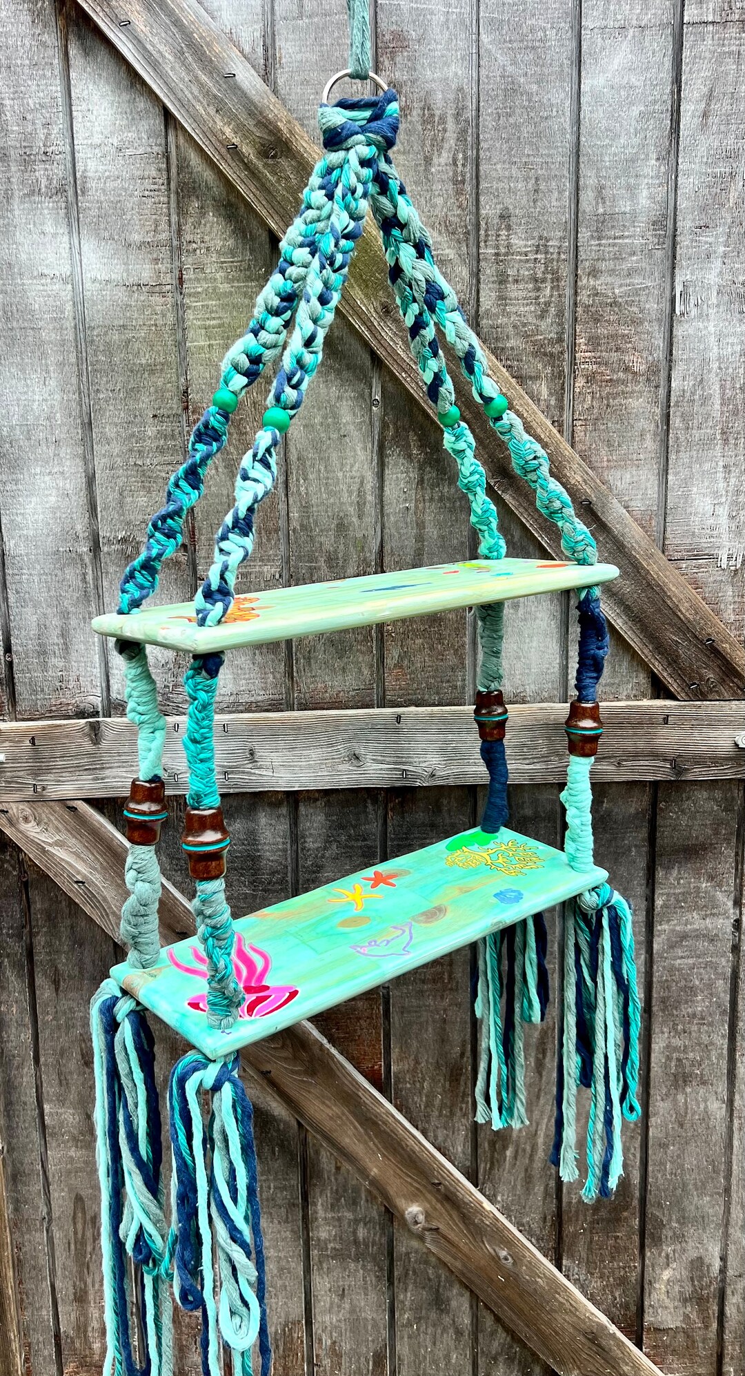 Hanging Sea Creatures Double Shelf - Etsy