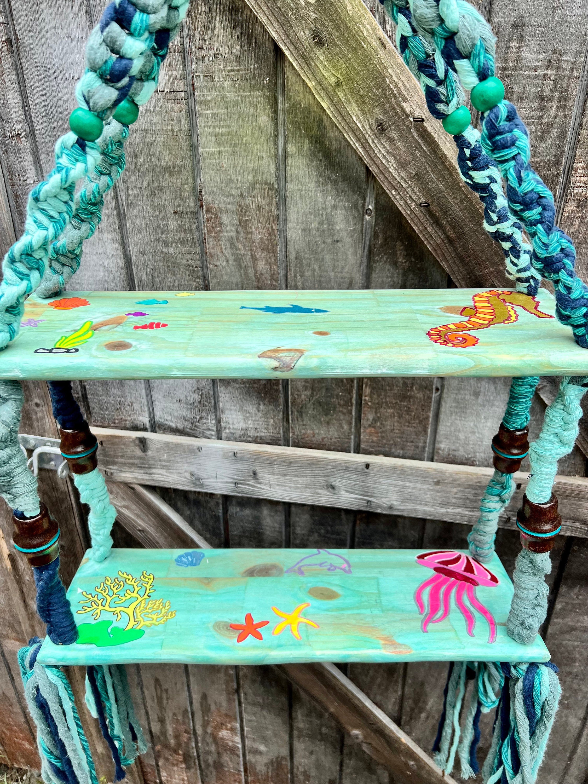 Hanging Sea Creatures Double Shelf - Etsy