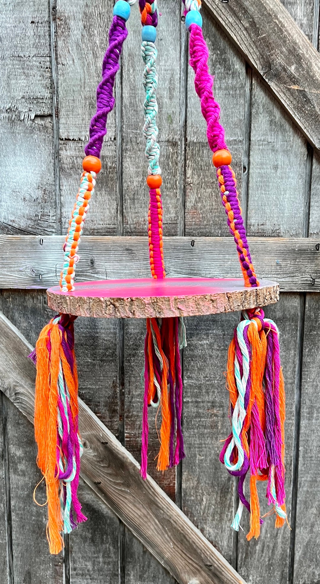 Bright Heart Bark Edge Hanger Plate - Etsy