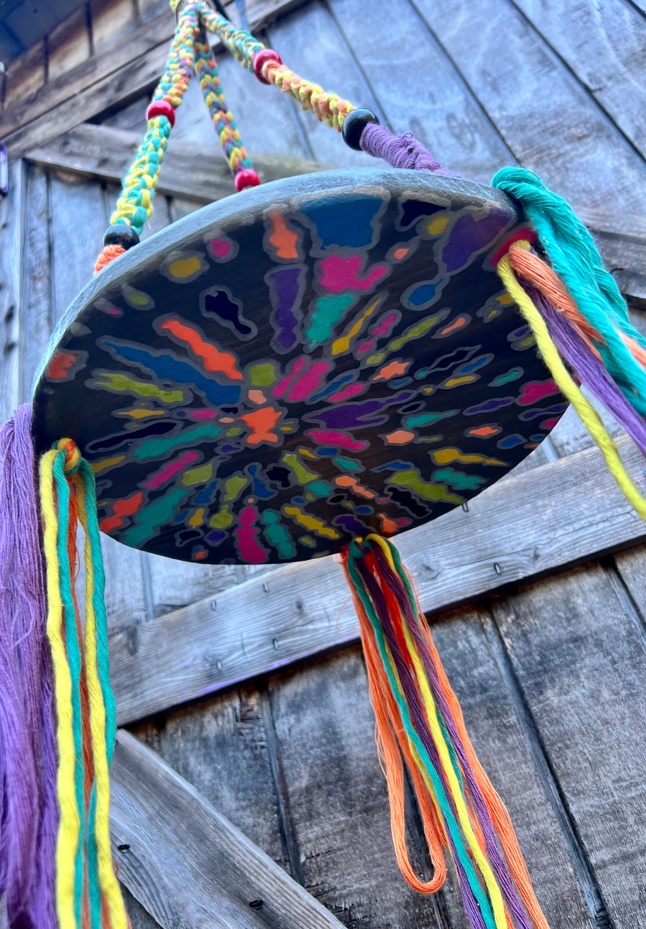 Neon Firework Gray Hanger Plate - Etsy