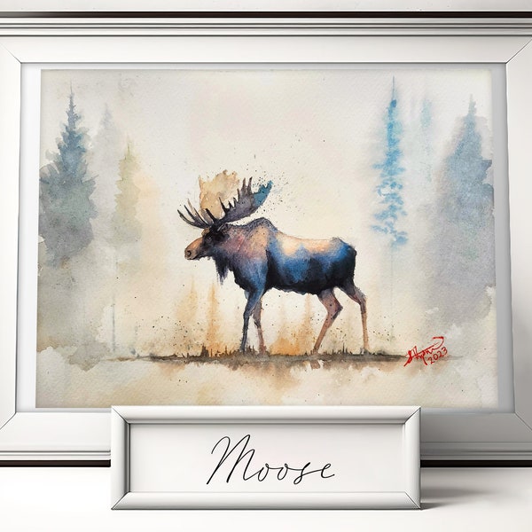 Moose Print - Etsy Canada