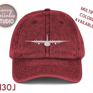 C-130J Baseball Cap, Cute Vintage C-130J Hat, C-130J Spouse Baseball ...