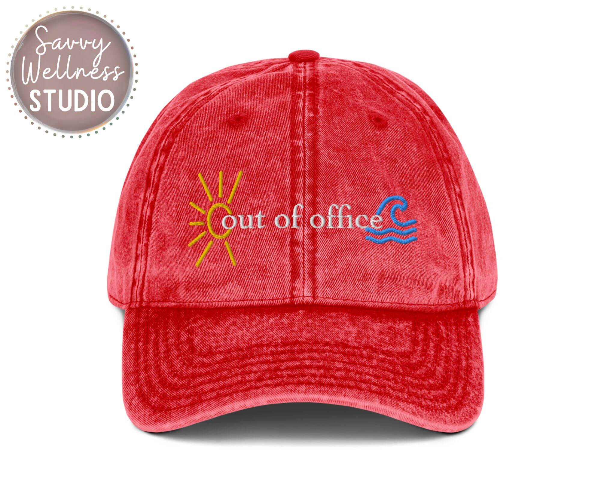 Out of Office Embroidered Baseball Cap Vacation Hat Island - Etsy