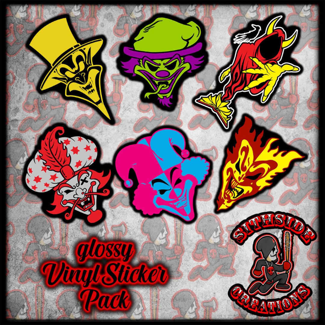 Insane Clown Posse - Glossy Sticker Pack - Jokers Cards Faces - Etsy