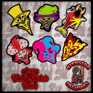 Insane Clown Posse - Glossy Sticker Pack - Jokers Cards Faces - Etsy