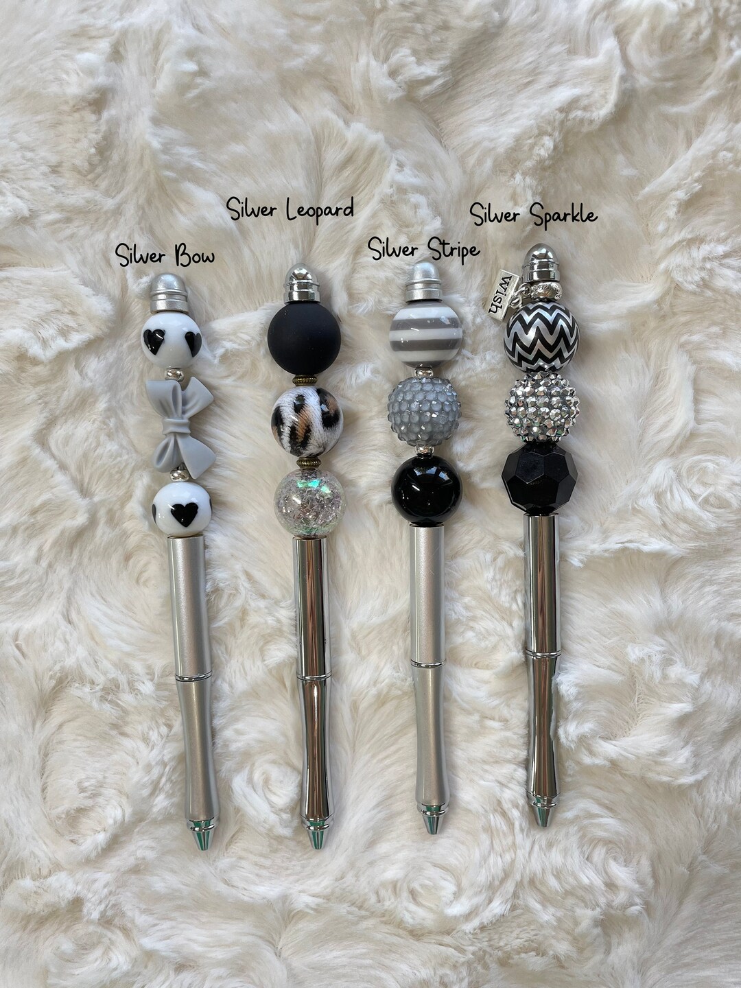 Beaded Pen, Bubblegum Bead Metal Pen, Ballpoint Personalized Pen ...