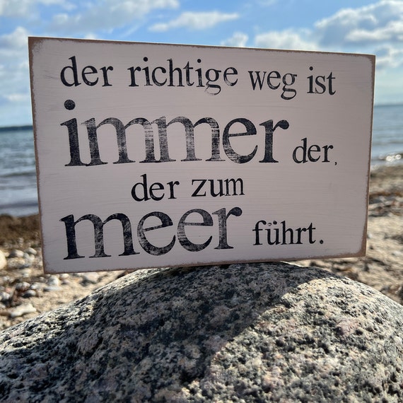 Holzschild mit Spruch der richtige Weg ist immer der der - Etsy.de
