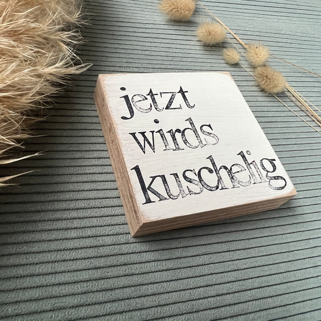 Wooden Sign With Saying Now It's Going to Be Cuddly Autumn Decoration ...