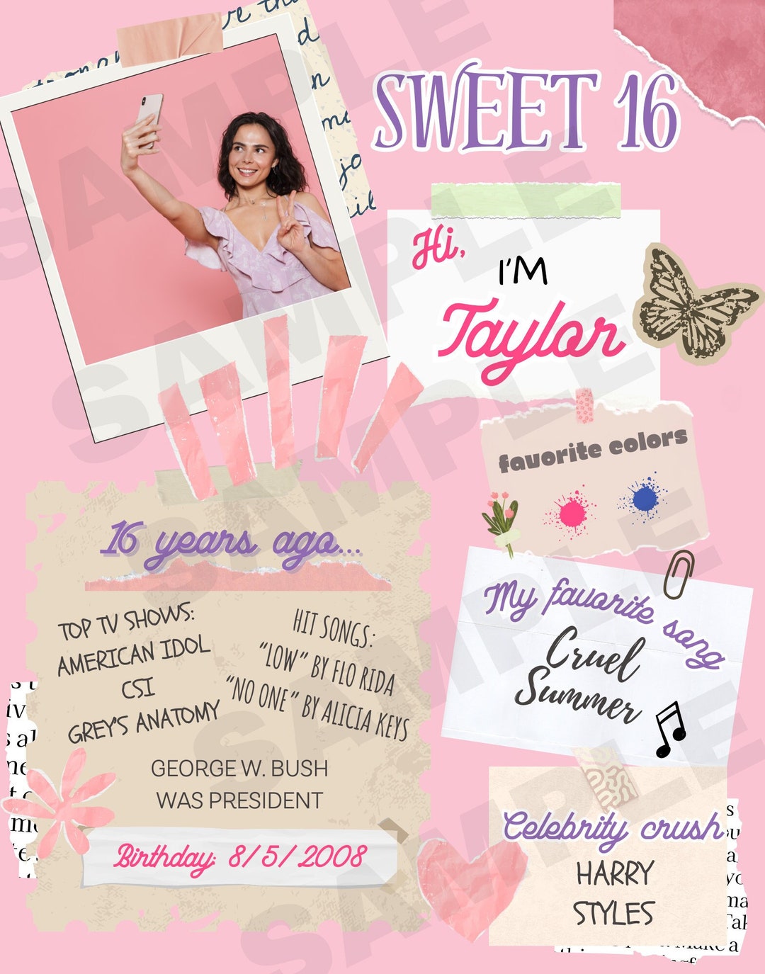 Sweet 16 Poster - Etsy