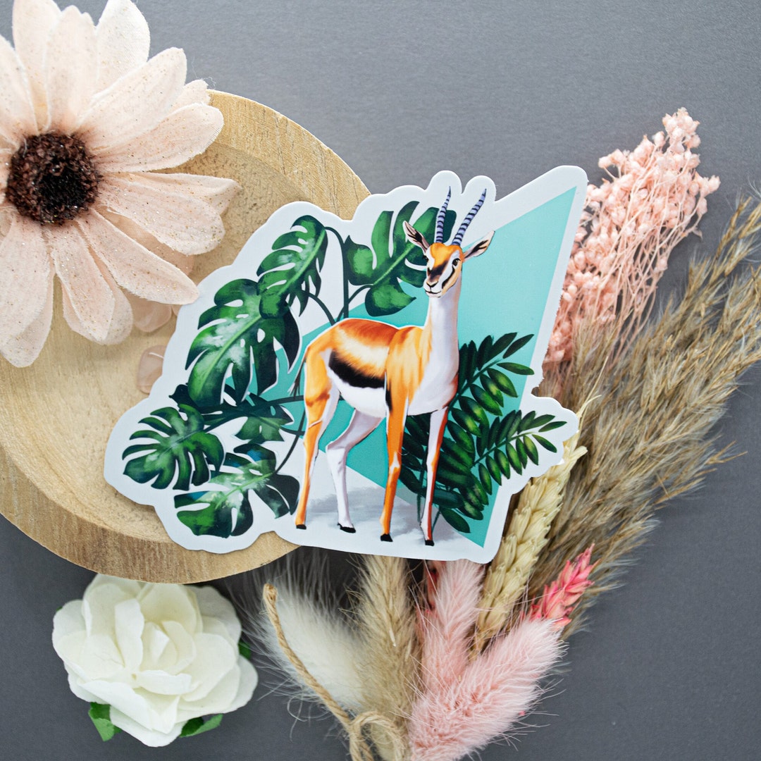 Antelope Stickers Monstera Plants Decoration Stickers Scrapbook ...