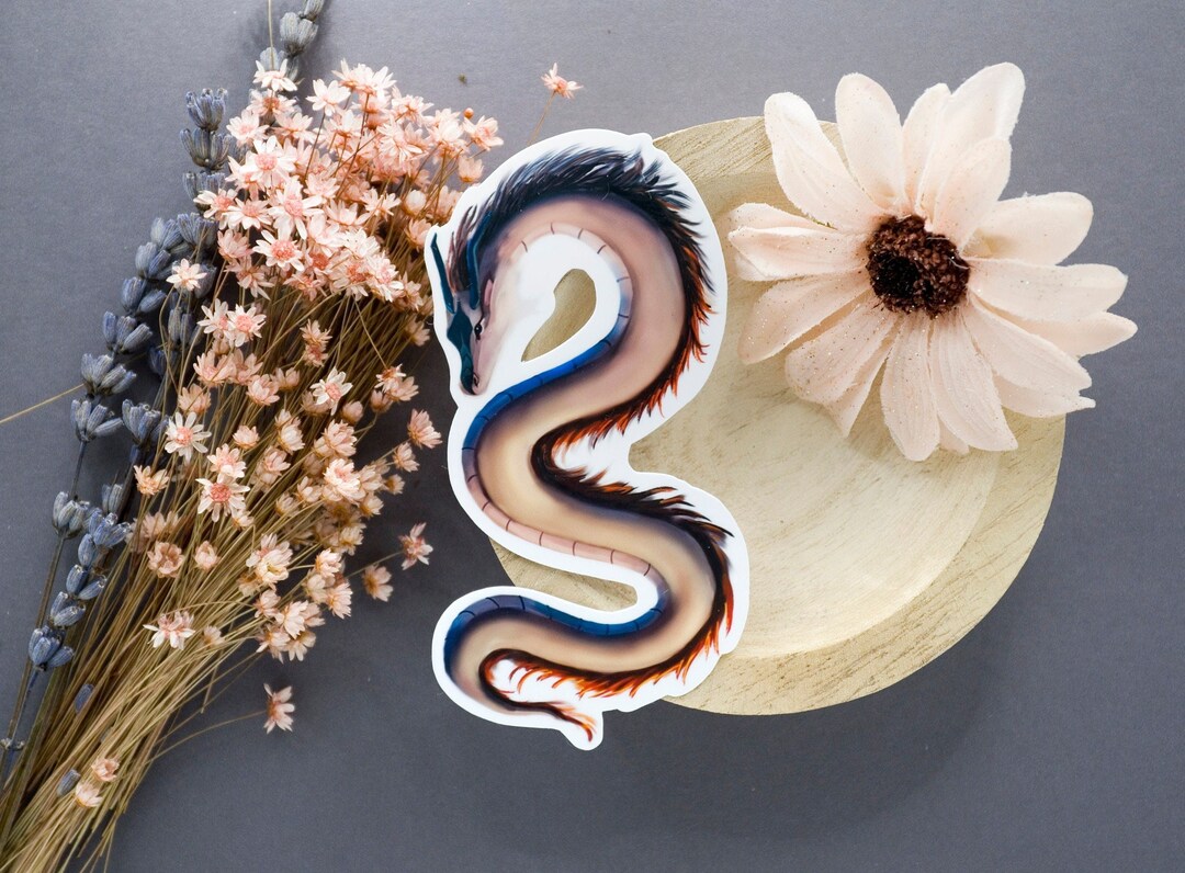 White Dragon Sticker Fantasy Sticker Fabulous Animal Decoration for ...