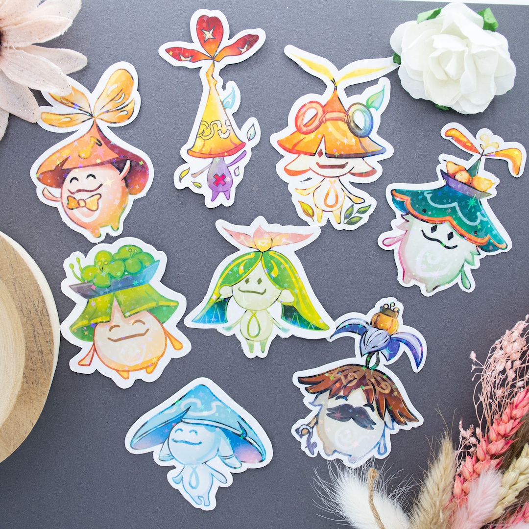 Genshin Impact Aranara Bundle 8 Holo Stickers Cute Little Stickers for ...