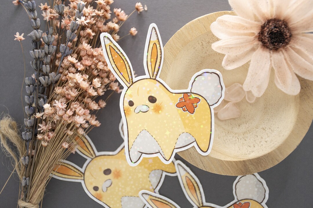 Yao Yao Bunny Genshin Impact Holographic Cute Bunny Sticker Holographic ...